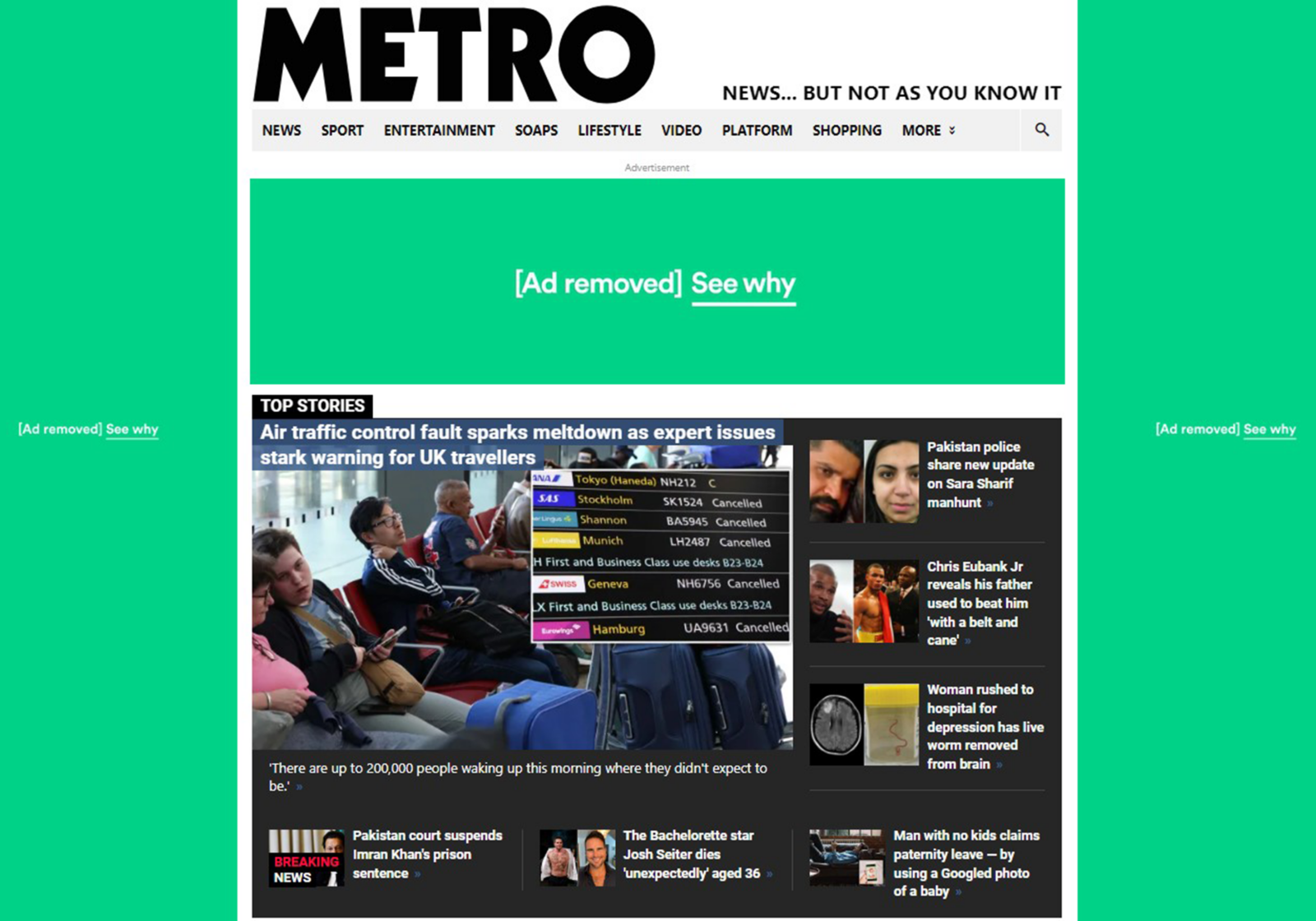 Zilch turns Metro and MailOnline (and London) green with HUGE awareness ...