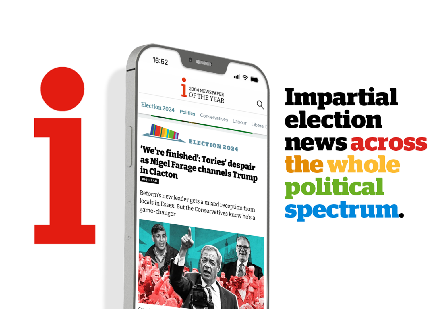 The i newspaper promotes impartial political coverage with election ...