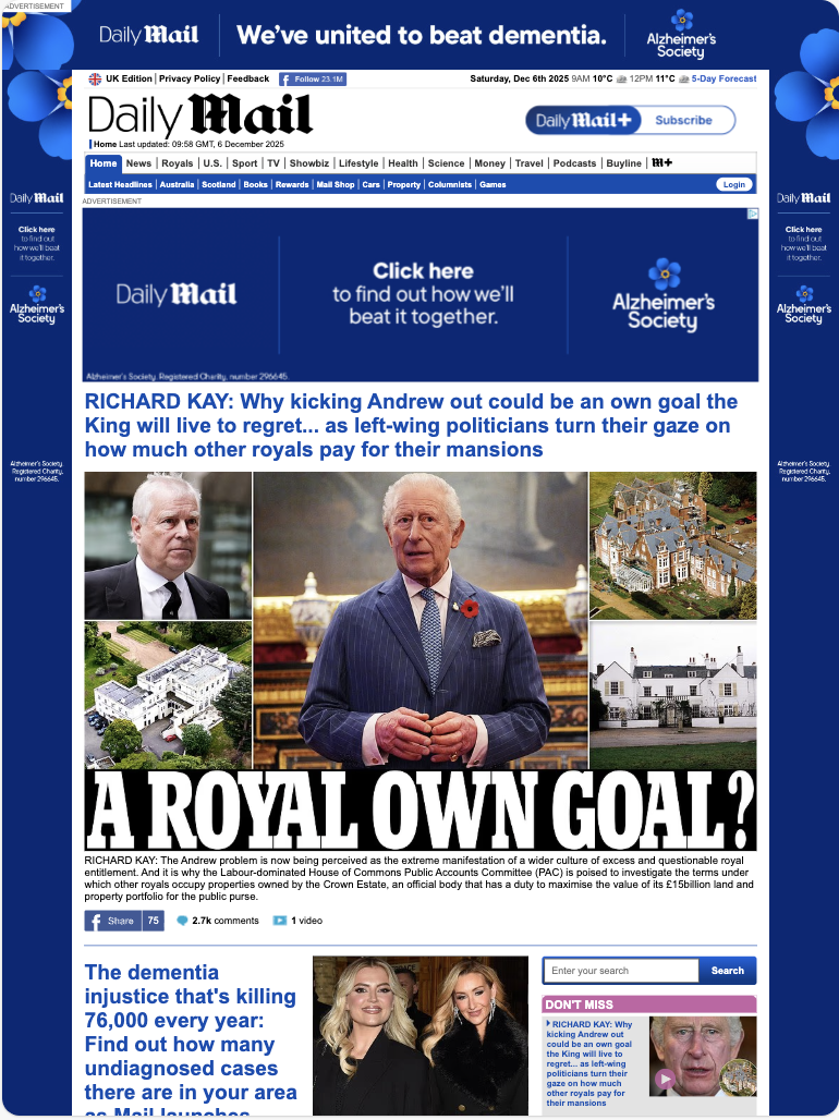 Daily Mail partners with Alzheimer's Society to defeat dementia - Mail ...